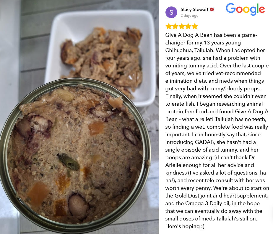 IBD gone since we started using Give a Dog a Bean!