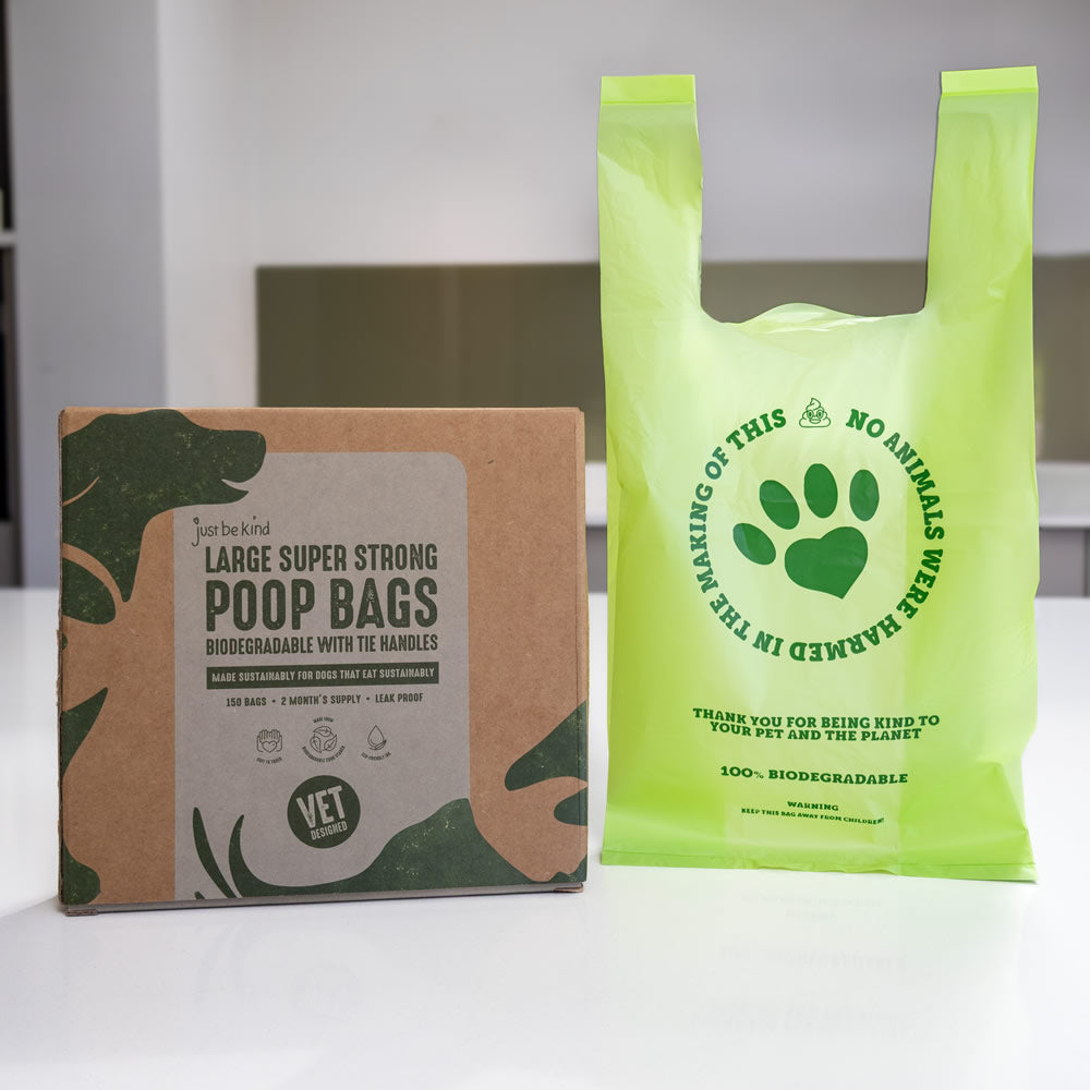 EcoTie Handle Poo Bags x 150 | Plant-Based Biodegradable